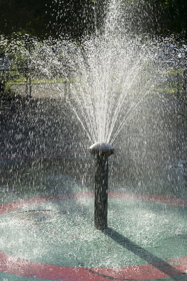 Fountain Spraying Water Droplets Stock Image - Image of fountain ...