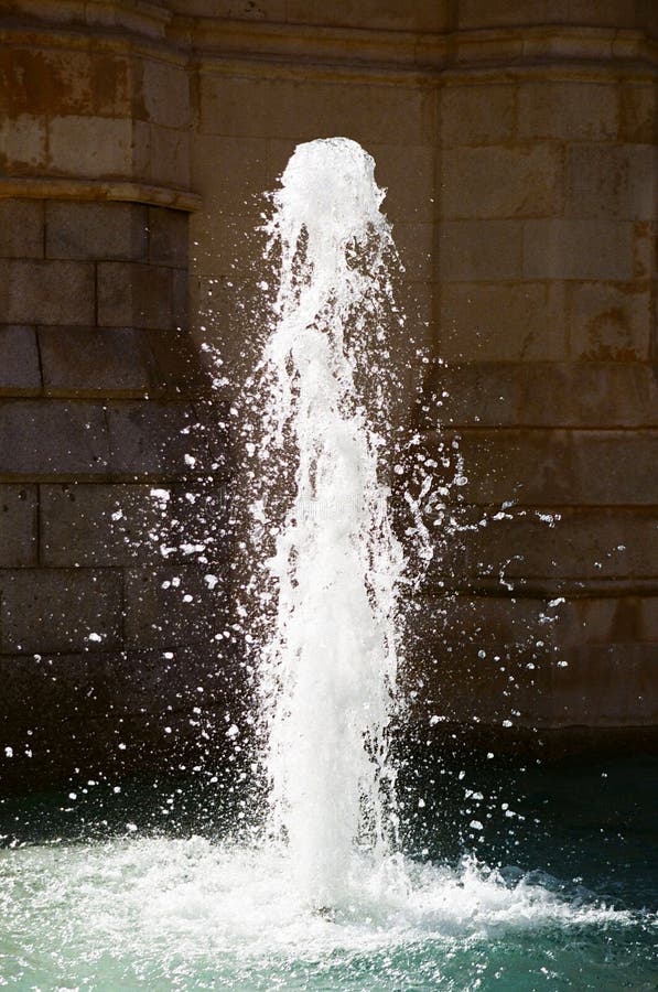 Fountain Spraying Water Droplets Stock Image - Image of fountain ...