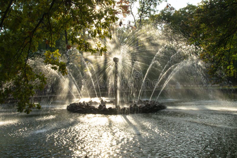 Fountain - the sun stock photo. Image of fountain, drop - 52498968