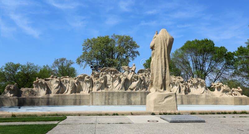 Fountain of Time Sculpture stock photo. Image of park - 24491032