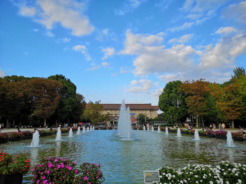 Fountain at Ueno park editorial stock image. Image of ueno - 128764684