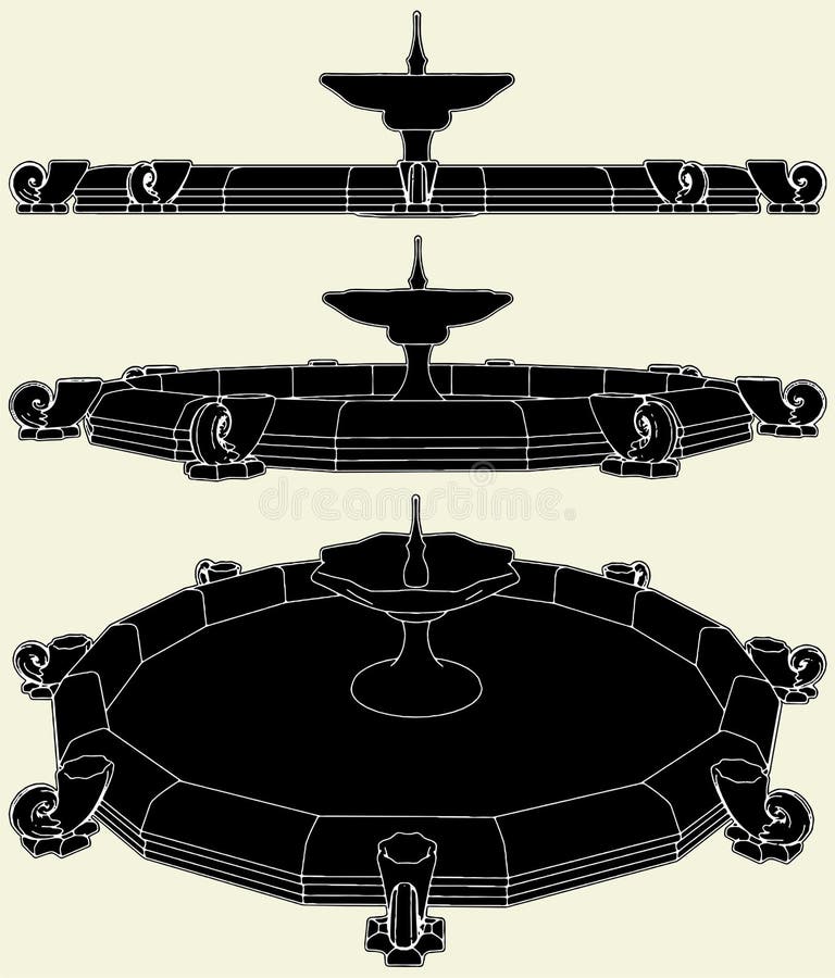 Fountain Vector 04 stock vector. Illustration of flowing - 17059354