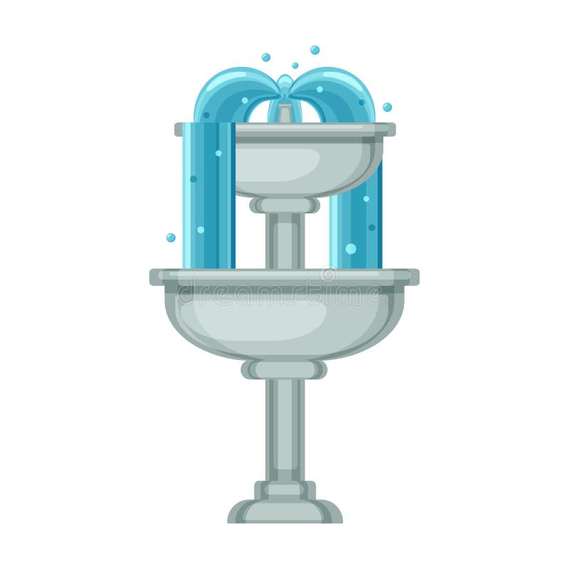 Fountain Vector Icon.Cartoon Vector Icon Isolated on White Background ...