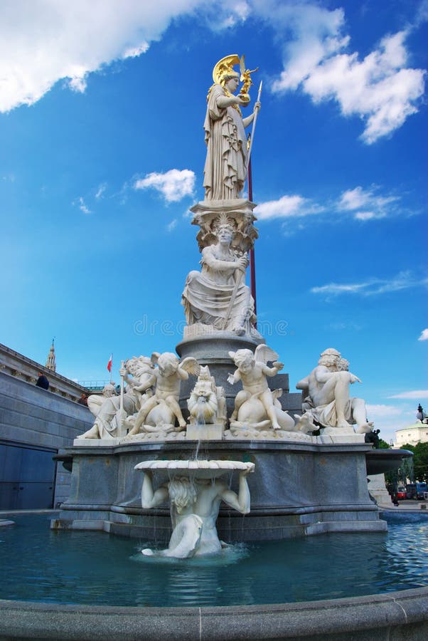 Fountain in Vienna stock image. Image of exterior, austria - 10988995