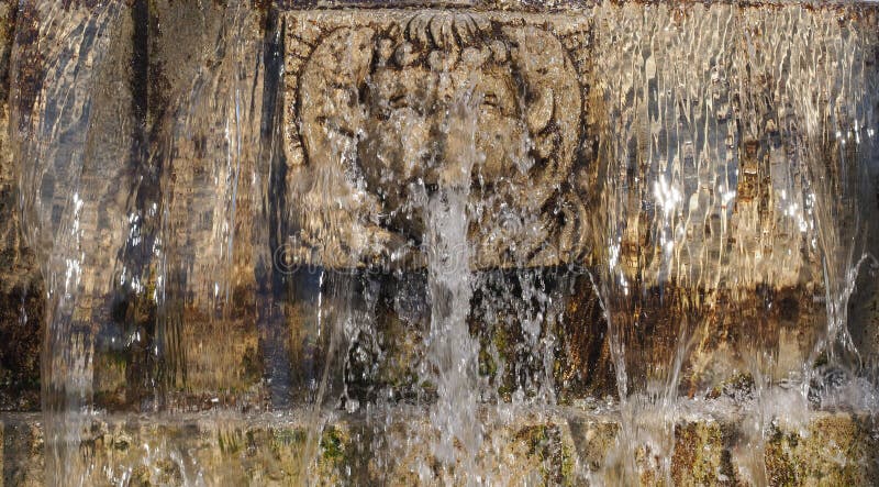 Fountain water cascade stock image. Image of cascade - 295599715