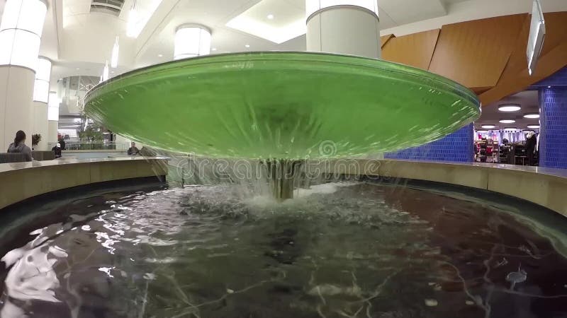 Fountain in Shopping Mall. Water Jets Stock Footage - Video of liquid ...