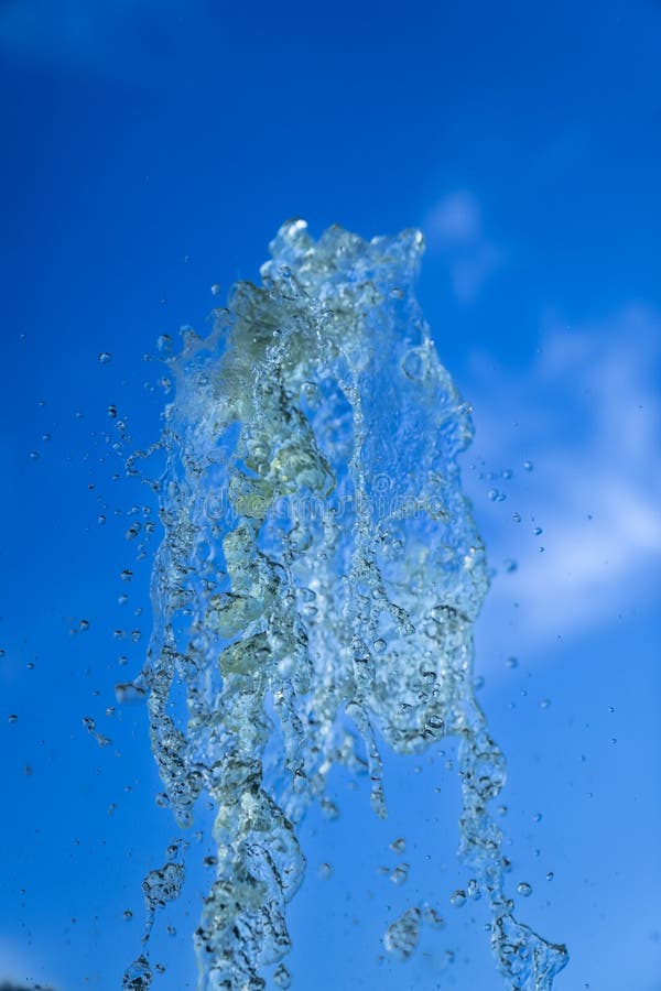 Fountain Water Jet on Short Exposure. General Plan Stock Photo - Image ...