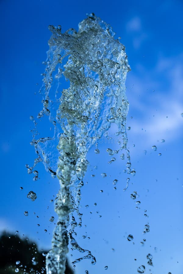 Fountain Water Jet on Short Exposure. General Plan Stock Image - Image ...