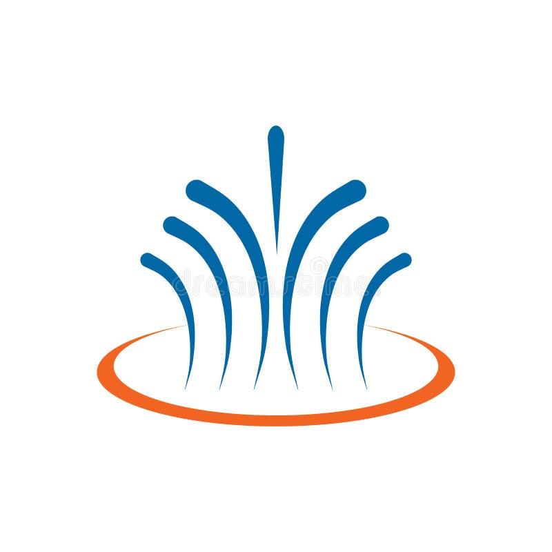 Fountain Water Logo Design Template Stock Vector - Illustration of ...