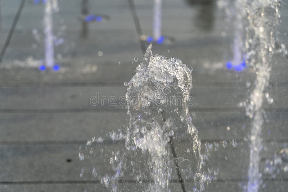 Fountain Water Texture Background, Falling Fresh Fountain Jets ...
