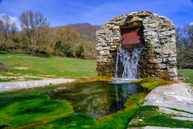 Mountain Spring stock image. Image of nopeople, fountain - 311554687