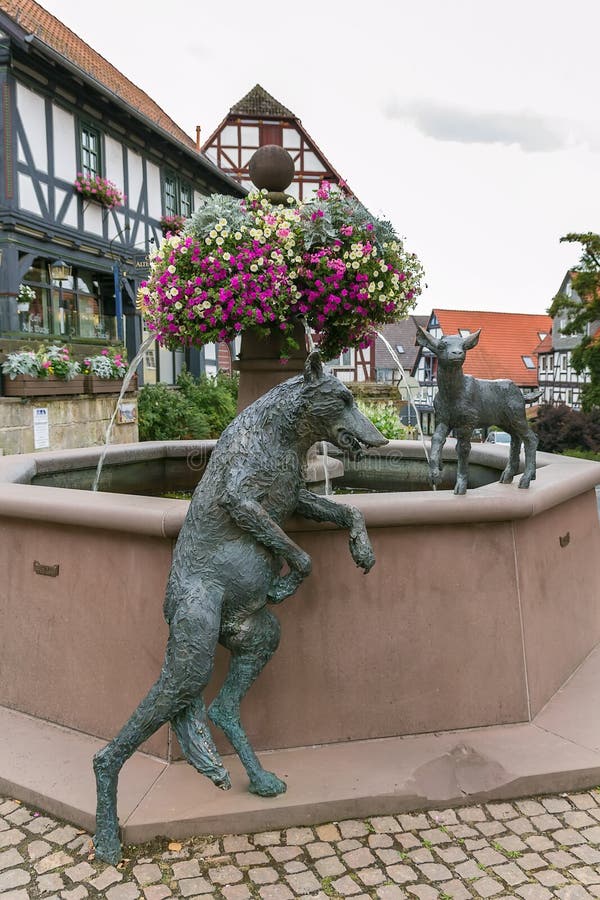 Fountain in Wolfhagen, Germany Stock Photo - Image of germany ...