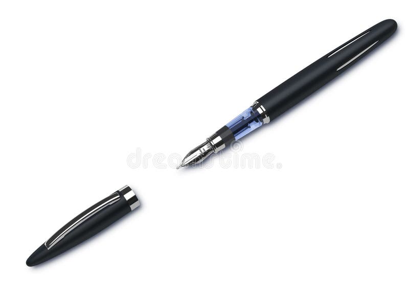 Golden Fountain Pen stock photo. Image of black, learn - 621016