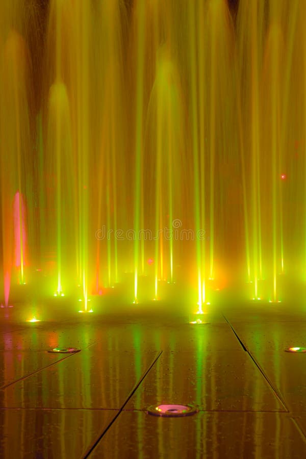 Fountain stock photo. Image of color, light, stream, night - 41483478