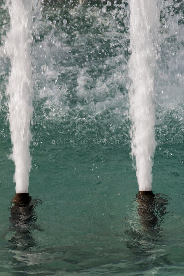The Fountains Gushing Sparkling Water in a Poo Stock Photo - Image of ...