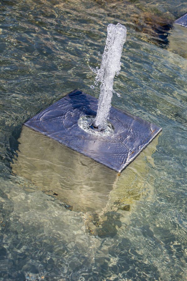 The Fountains Gushing Sparkling Water in a Poo Stock Image - Image of ...