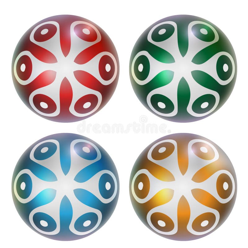 Four abstract ball stock vector. Illustration of green - 33568269