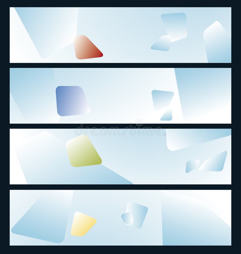 Four Abstract Banners stock vector. Illustration of digital - 19054446