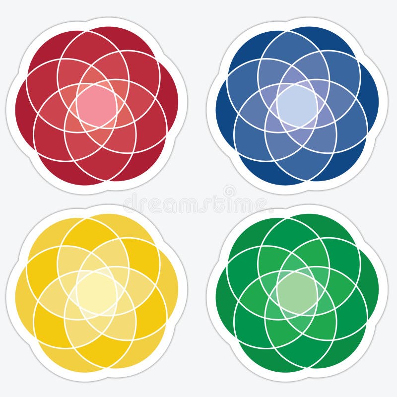 Four abstract object stock vector. Illustration of element - 33795944