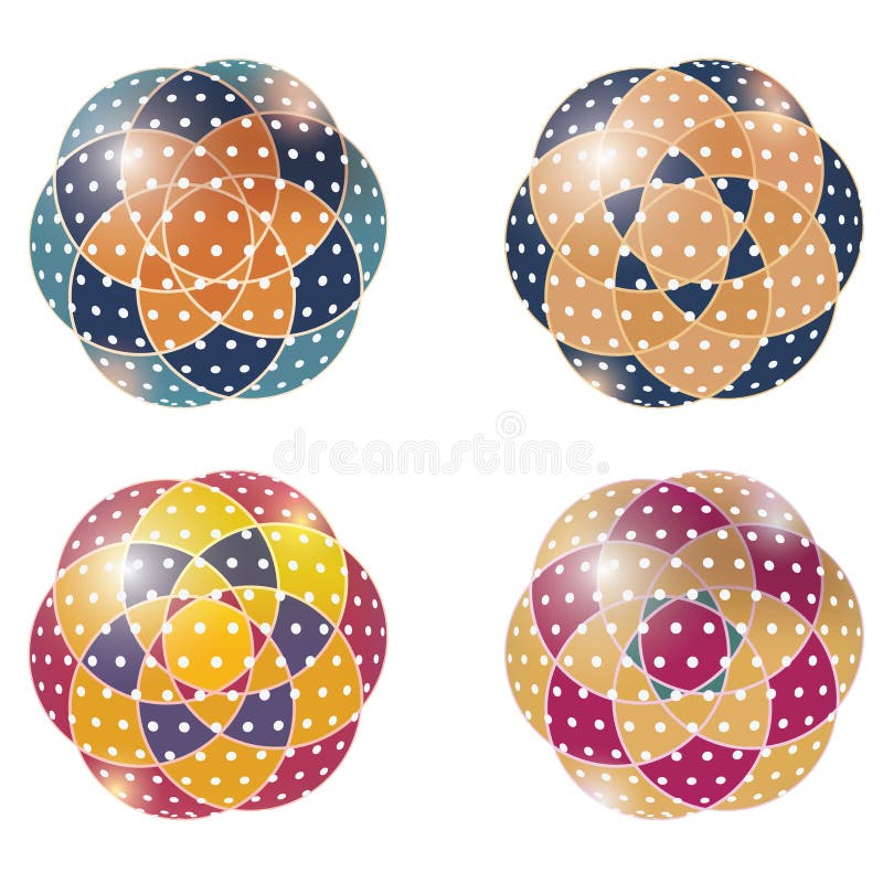 Four abstract object stock vector. Illustration of vector - 34252801