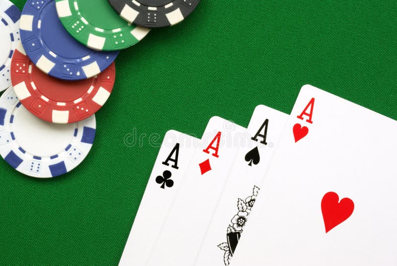 Four aces stock image. Image of dealer, check, chip, colour - 13581185