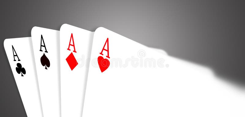 Four Aces Hand Composition in Realistic and Clean Stock Vector ...