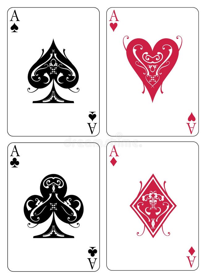 Four Aces stock vector. Illustration of isolated, recreational - 5726150