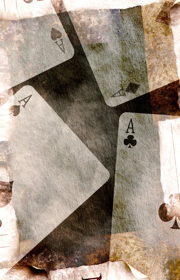 Set of Four Aces Playing Cards Suits. Playing Cards Isolated on ...