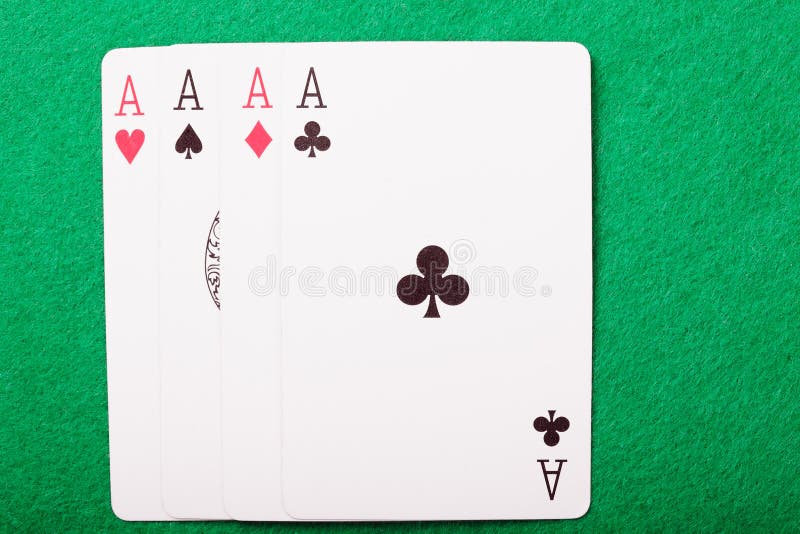 Four aces stock image. Image of objects, green, game - 18464295