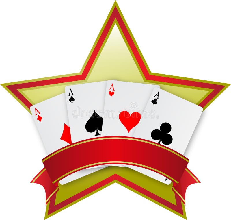 Four aces card stock vector. Illustration of hearts, four - 17566906