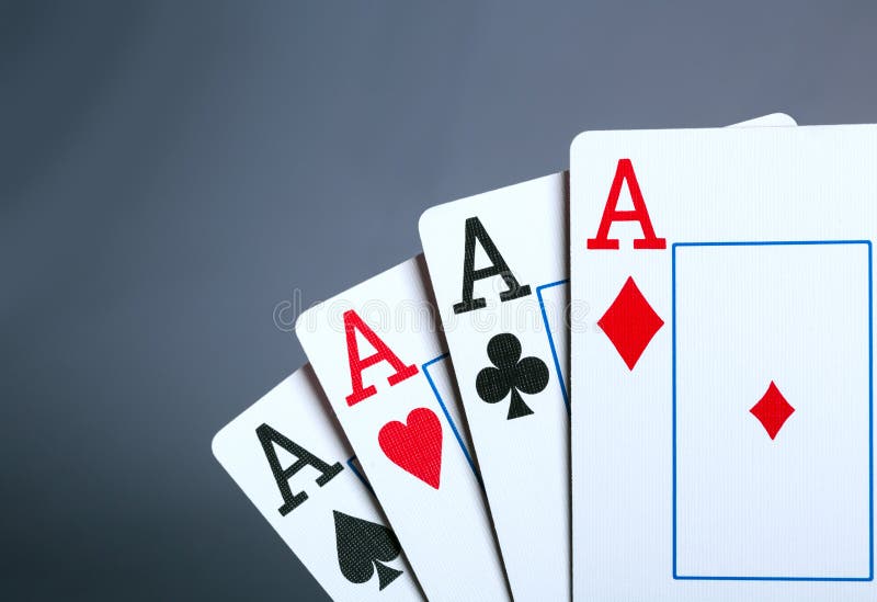 Four aces stock image. Image of black, club, copy, hand - 48790209