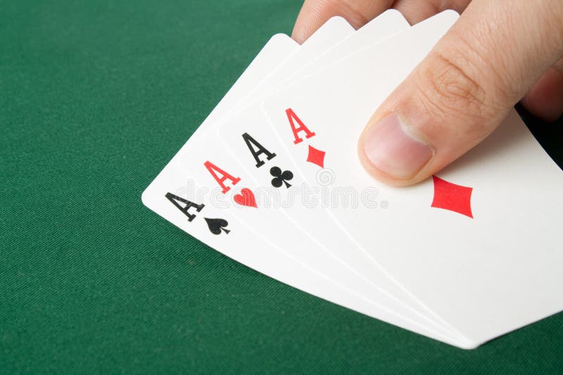 Four aces poker hand stock image. Image of card, play - 12048749