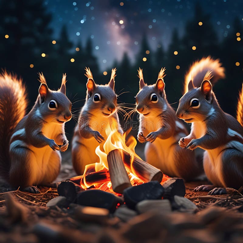 Night Squirrels Stock Illustrations – 306 Night Squirrels Stock ...