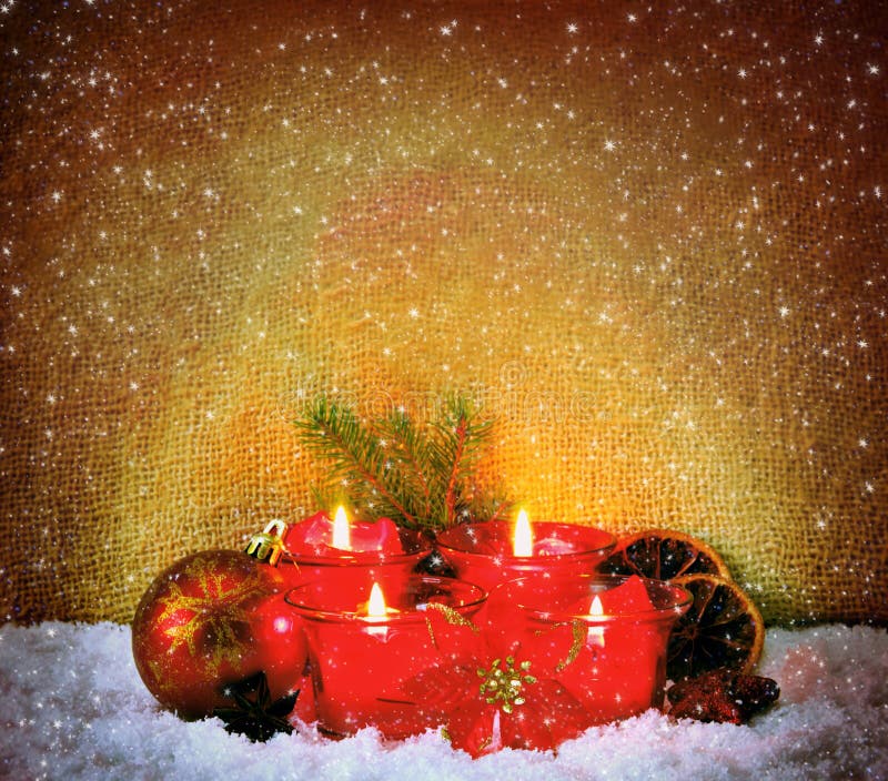 Four advent candles. stock image. Image of christmas - 27710487