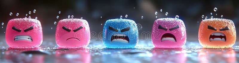 Four Animated Characters, Each with a Distinct Style, Displaying Anger ...