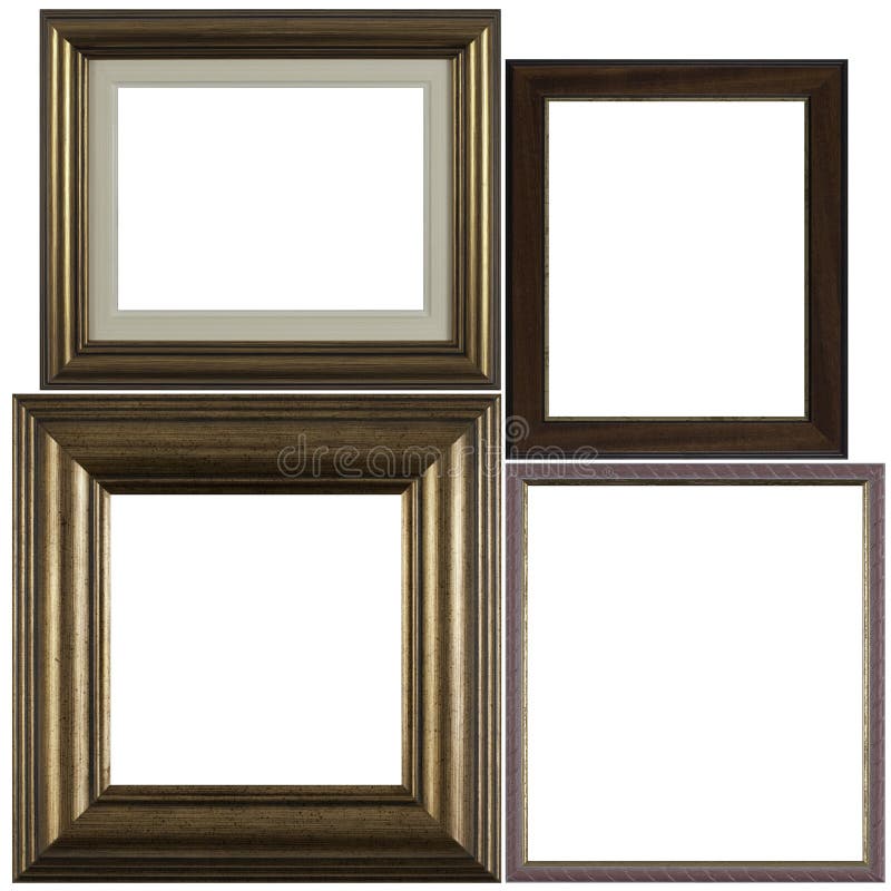 Set of Wooden Frames for Paintings, Mirrors or Photo in Perspective ...