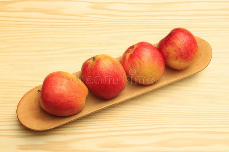 Four apples stock image. Image of food, nutrition, wooden - 25929931