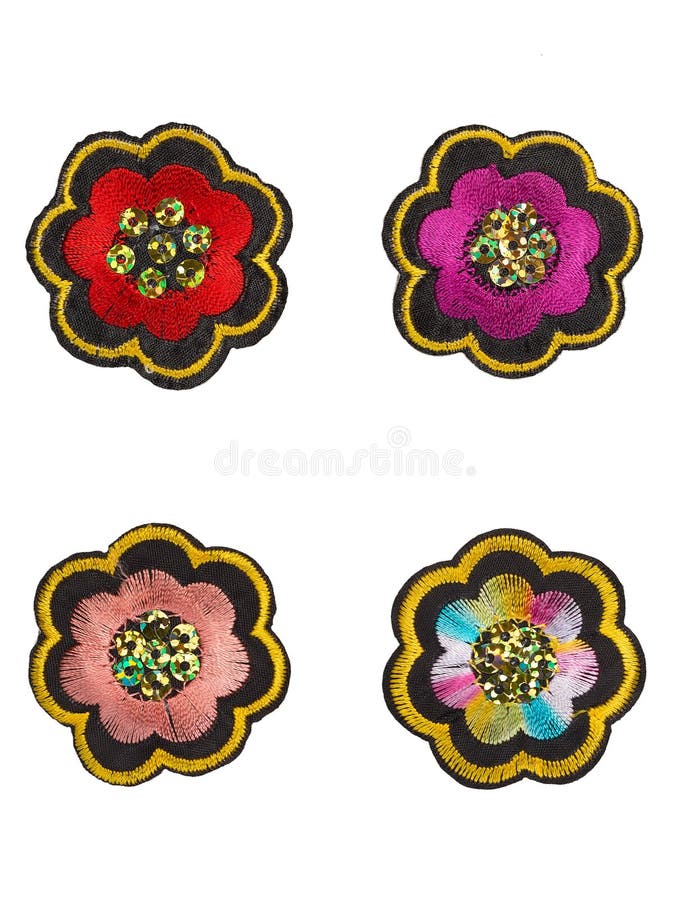 Four Applications, Tissue Flower. Isolate on White Stock Image - Image ...