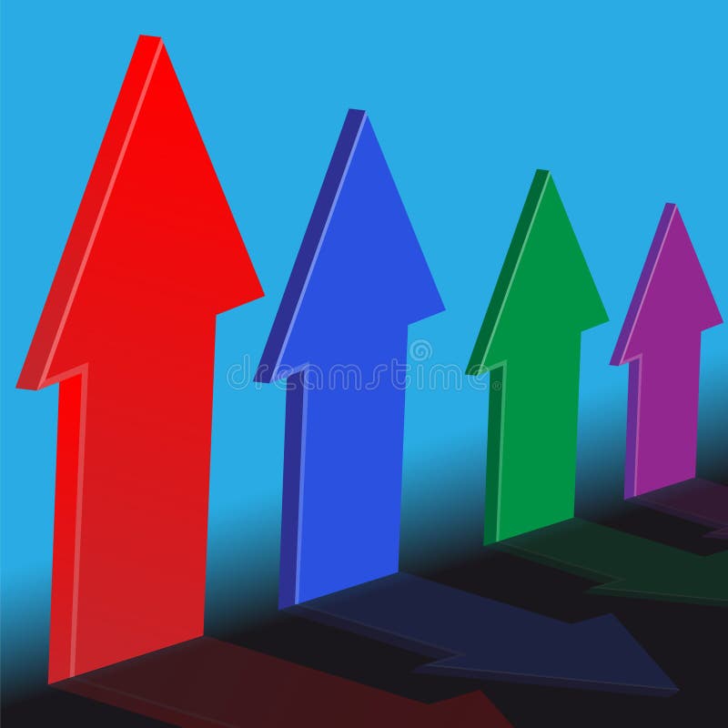 Four arrows stock vector. Illustration of collection - 14267161