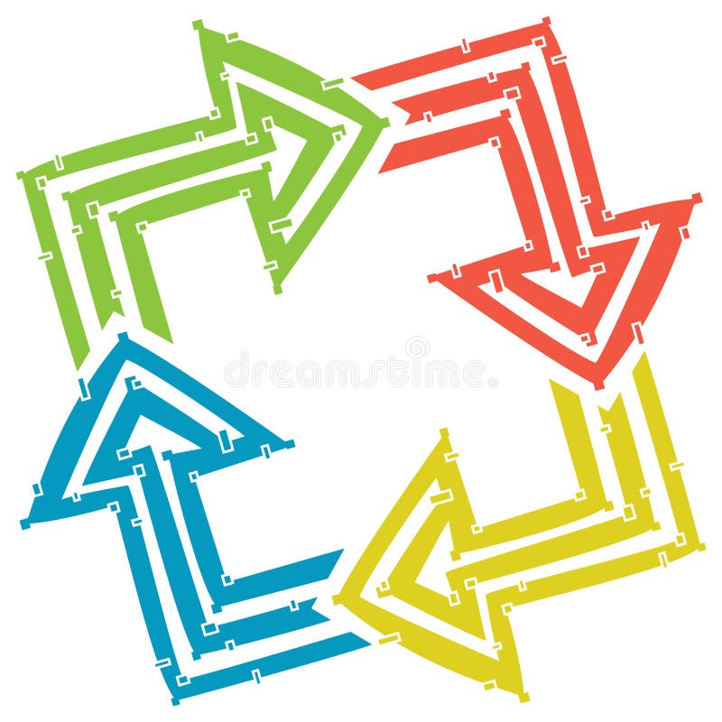 Four arrows stock vector. Illustration of direction, shapes - 21904085