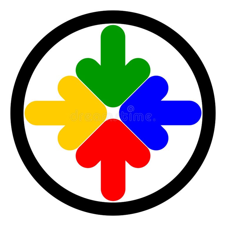 Circle Four Black Arrows Stock Illustrations – 362 Circle Four Black ...