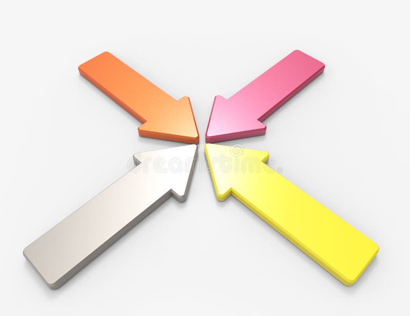 Four arrows stock illustration. Illustration of sharp - 41878676
