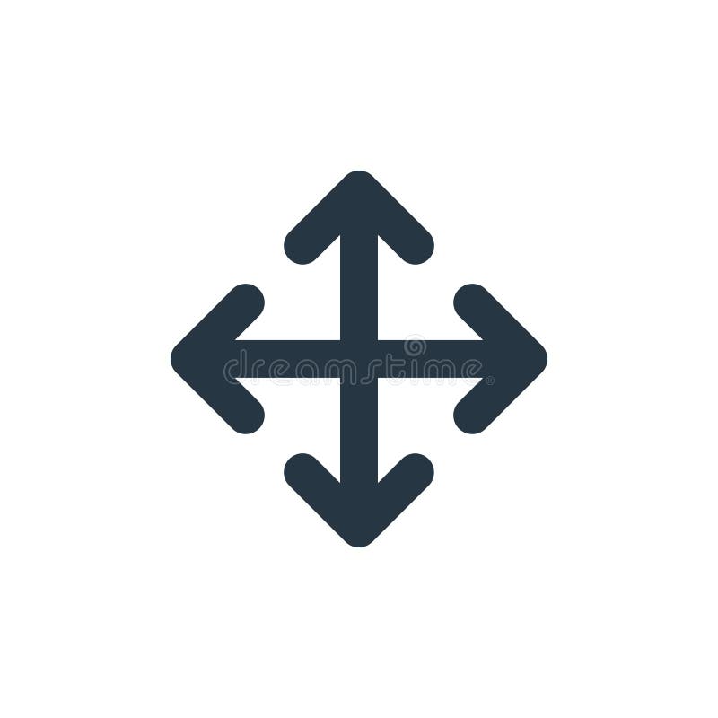 Four Arrows Solid Body Flat Icon Stock Illustration - Illustration of ...
