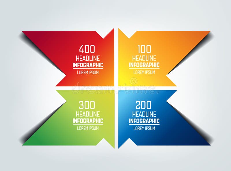 Four Arrows Infographic, Chart, Scheme, Diagram. Stock Vector ...