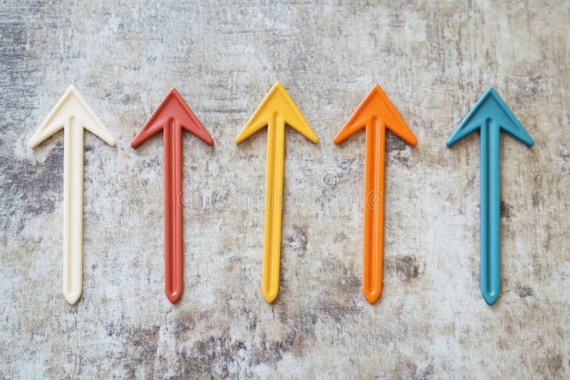 Four Arrows Pointing Up, Down, Left, and Right Stock Photo - Image of ...