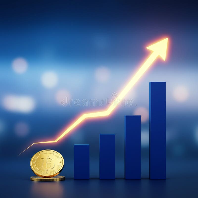Four Ascending Blue Columns are Arranged from Left To Right ...