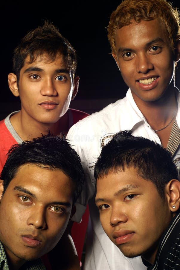 Four asian malay friends stock image. Image of adult, together - 9136549