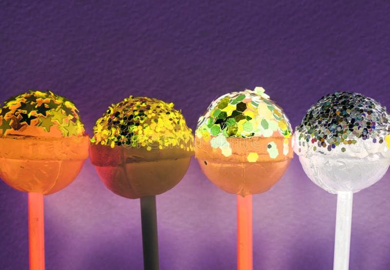 Four Assorted-flavor Lollipops Stock Image - Image of party, bright ...