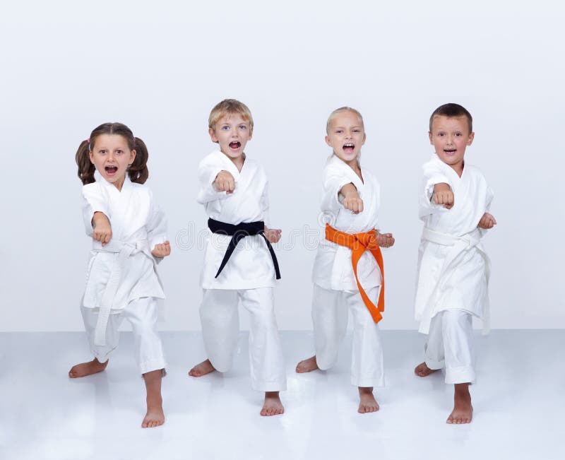 Four Athlete are Beating Punch Arm Stock Photo - Image of practice ...