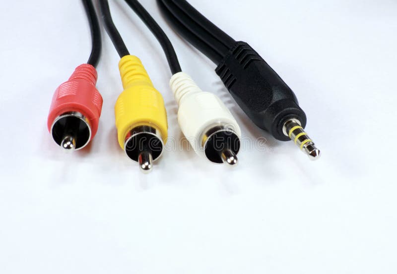 Four audio video cord stock photo. Image of texture, patchplug - 10572218